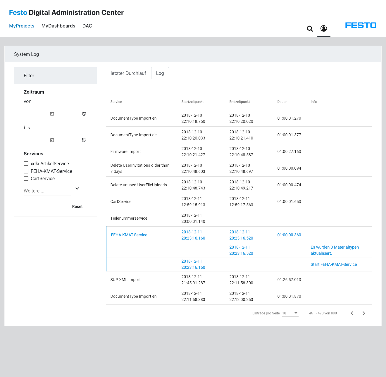 Projekt „Design des User Interfaces einer Cloud-Anwendung“ für Festo AG ...